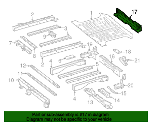 447-610-00-14 - Rear Cross-Member 2016-2023 Mercedes-Benz Metris ...