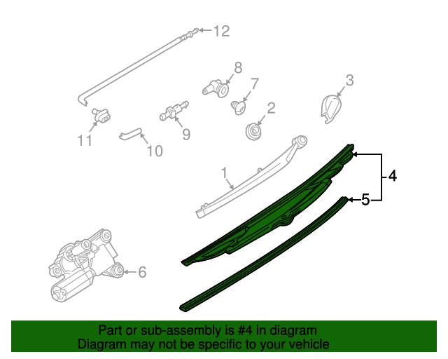 61627074477 - 1991-2006 BMW Rear Wiper Blade (61-62-7-074-477) | BMW of ...