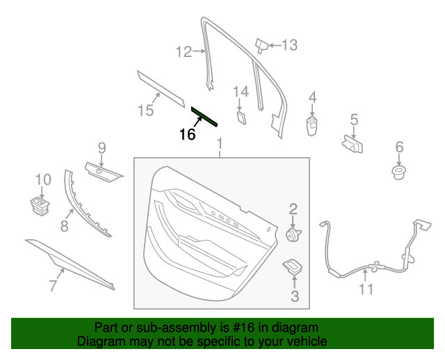 2013-2015 BMW X1 Belt Weather-Strip 51-35-2-990-323 | OEM Euro Parts