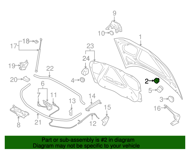 8P0-823-429-A - Hood Buffer 2009-2013 Audi | Audi OEM Parts