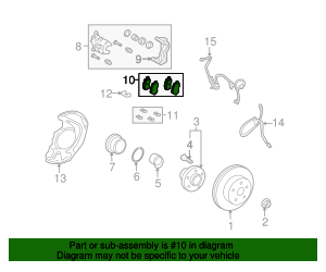 2006-2007 Toyota Highlander Brake Pads Front 0446548100 | Toyota Parts ...