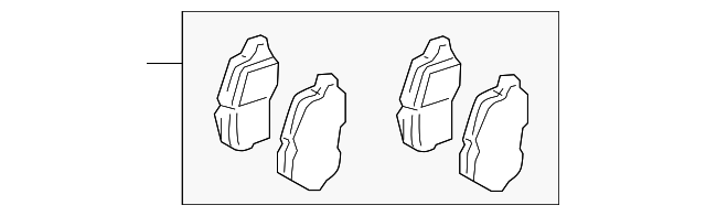 2006-2007 Toyota Highlander Brake Pads Front 0446548100 | Toyota Parts ...