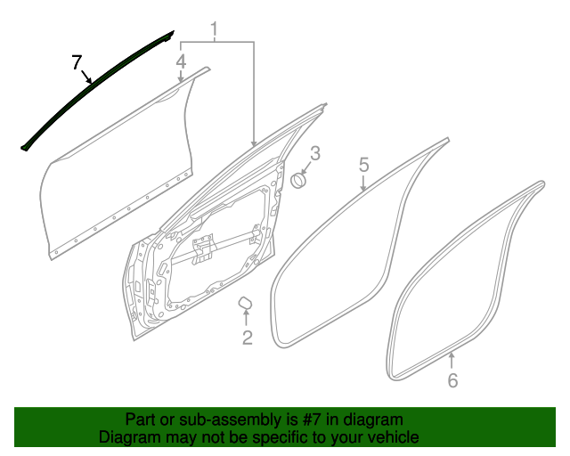 2015-2020 Hyundai Upper Weather-Strip 82160-B1000 | OEM Parts Online
