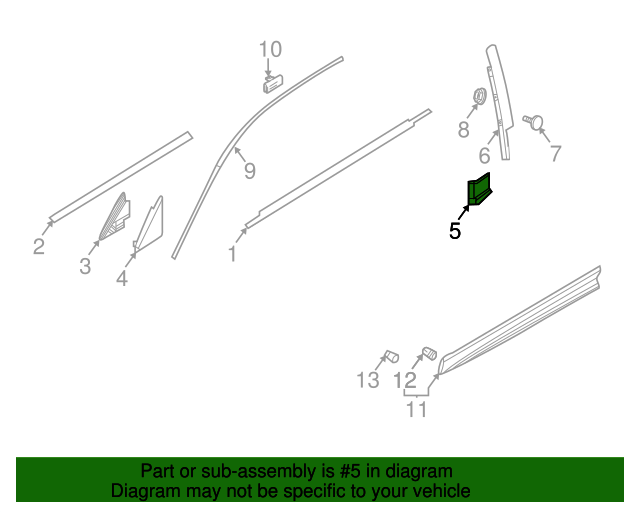 80A-867-382 - Rear Seal 2018-2023 Audi | Audi OEM Parts