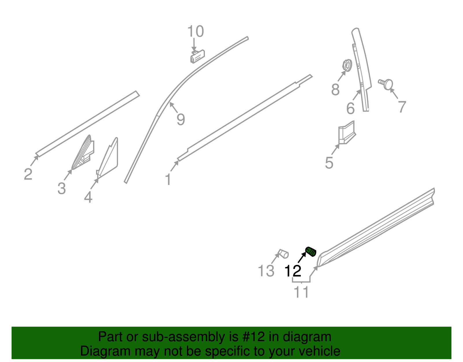 2018-2024 Audi Lower Molding Clip 80A-853-573 | OEM Parts Online