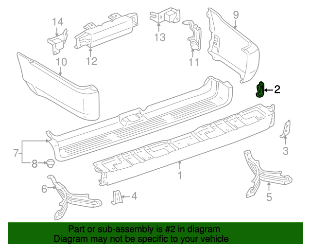 52185-35010 - Face Bar Mount Bracket - 1996-2002 Toyota 4Runner ...