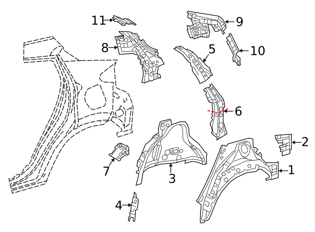 2018-2022 Toyota C-HR Lower Extension 61673-10010 | Toyota Parts Center