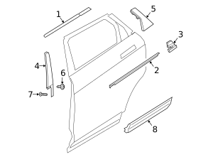 2020-2023 Land Rover Range Rover Evoque Lower Molding LR164834 | OEM ...