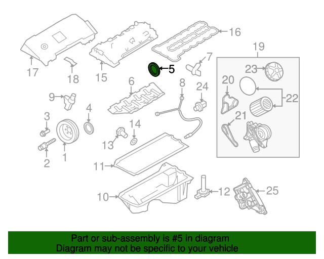 11117584398 - 2006-2013 BMW Rear Main Seal (11-11-7-584-398) | BMW of ...