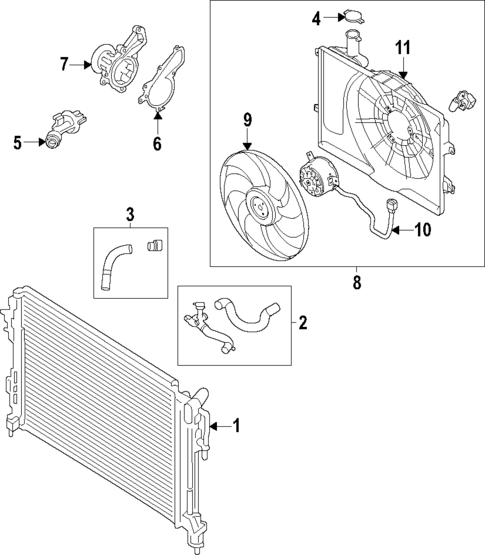 Radiator & Components for 2021 Kia Seltos | Kia Auto Parts