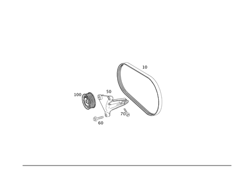 V-Belt, Belt Tensioner, Guide Pulley for 2015 Mercedes-Benz E63 AMG S ...
