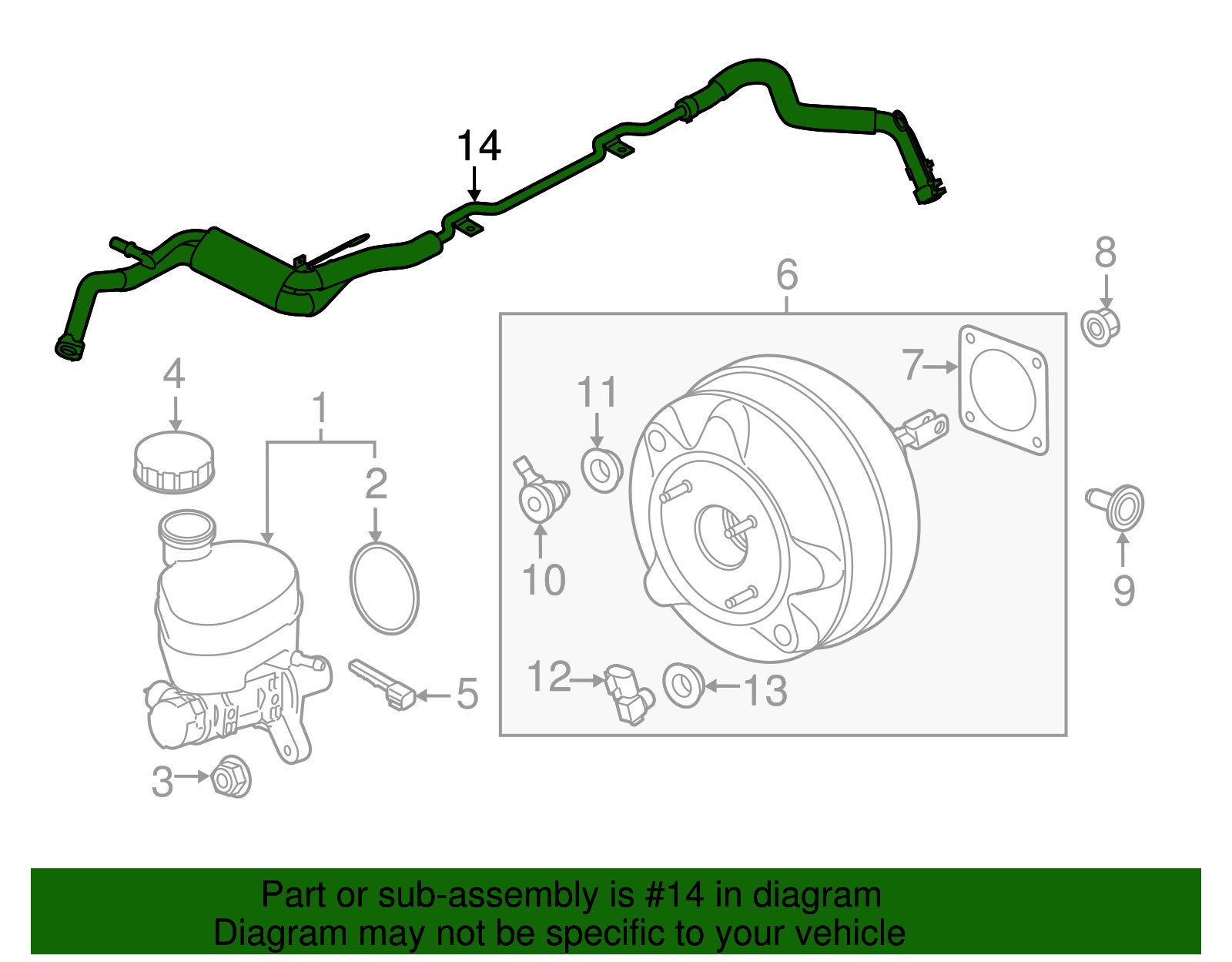2015-2020 Ford Mustang | Vacuum Tube | FR3Z-2420-K | Walls' Ford Parts