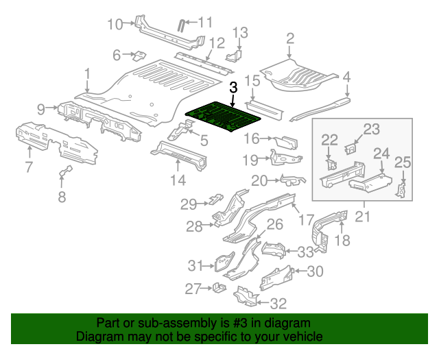 2018-2020 Buick Rear Floor Front Panel 84237093 GM | GMPartsDirect.com