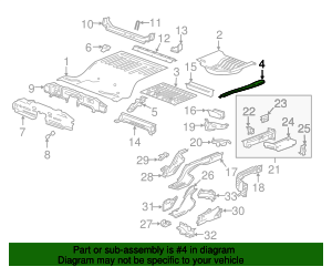 84056351 - Underbody Rear Side Rail 2018-2020 Buick | Chevrolet Parts ...