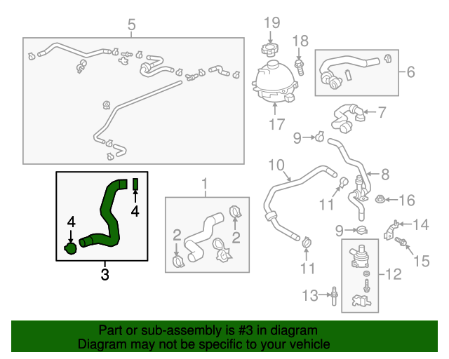 2018-2023 GM Radiator Outlet Hose 84914035 | Auto Parts Express