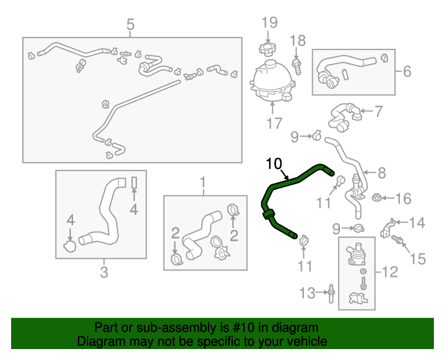 Auxiliary Heater Outlet Hose 84914057 | GMPartsDirect.com