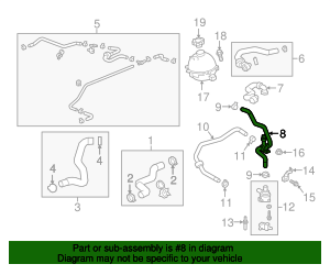 Heater Water Auxiliary Pump Inlet Hose 84914037 | GMPartsDirect.com