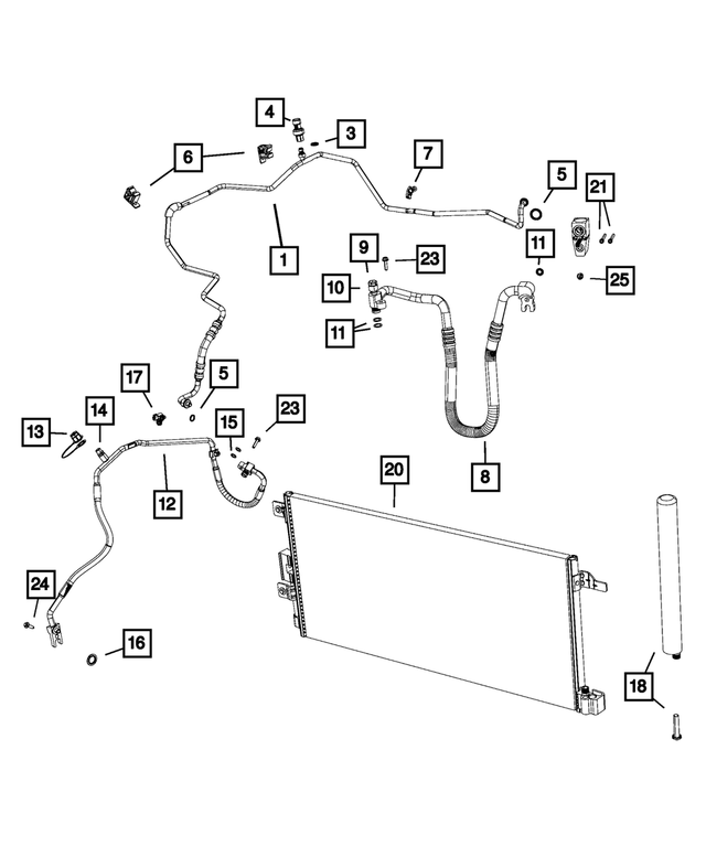 MOPAR A C LIQUID LINE - 68189950AC - 68189950AC | Mopar Online Parts