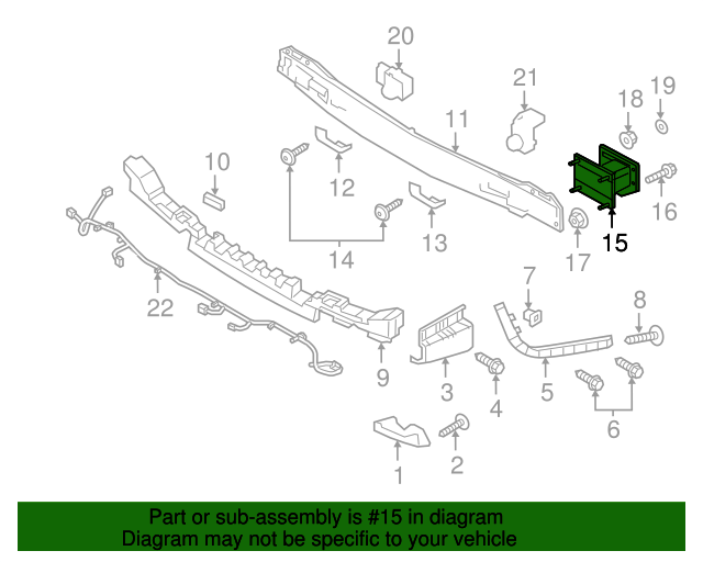 2015-2021 Kia Sedona Bumper Bracket - Driver's Side (LH) 86551-A9000 ...