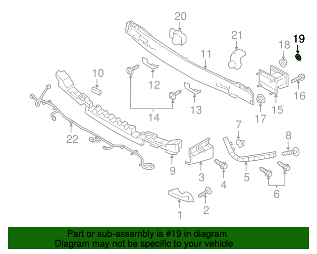 86647-A9000 - Bumper Bracket Pad 2015-2021 Kia Sedona | Kia.Parts Store