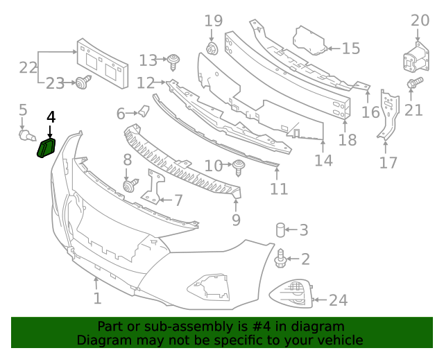 62221-4RA2A - Side Bracket - 2016-2023 Nissan Maxima | Nissan OEM Parts ...