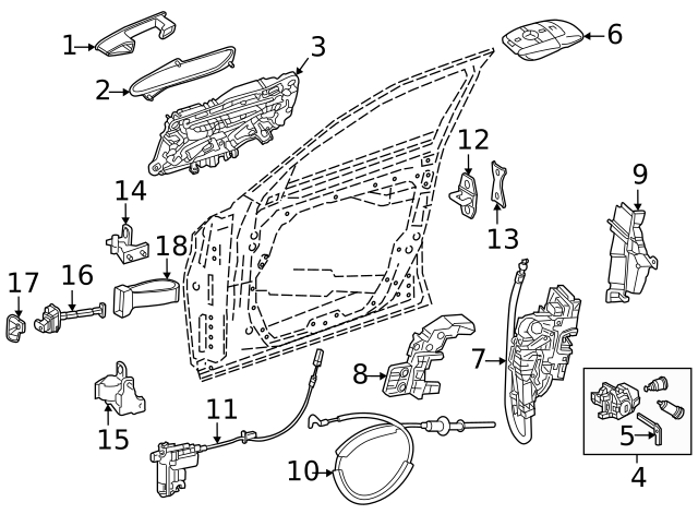 099-760-53-03 - Interior Door Handle Trim 2021-2024 Mercedes-Benz ...