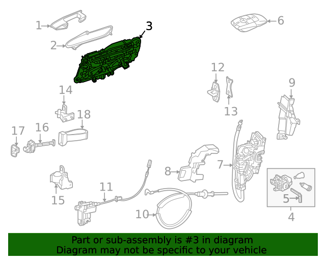 099-760-28-05 - Handle Base 2022-2023 Mercedes-Benz | Mercedes-Benz USA ...