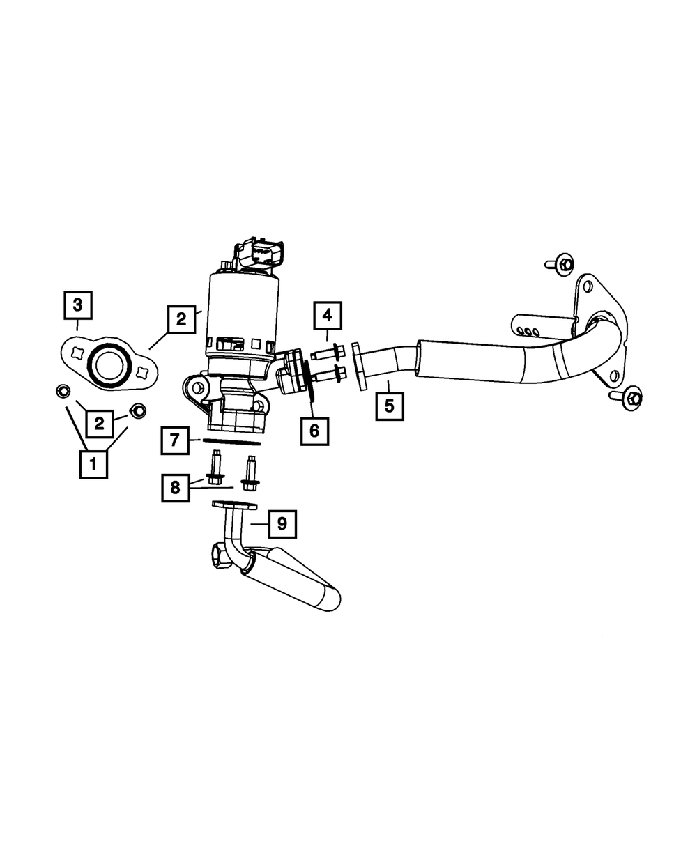 2007-2010 Mopar Egr Valve To Intake Plenum Tube 4891606AD | Mopar OEM ...