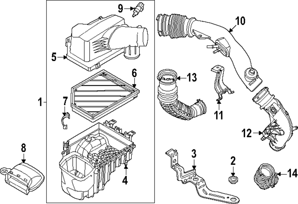 2024 Ford Ranger Inlet Duct NB3Z-9A675-A | OEM Parts Online