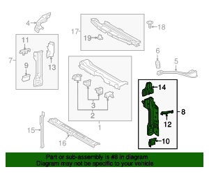 2016-2022 Toyota Side Support 53203-47901 | OEM Parts Online
