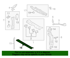 53028-47010 - Radiator Support Tie Bar 2016-2022 Toyota ...