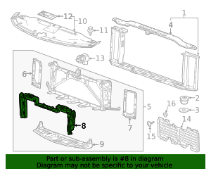 2015-2020 Chevrolet Front Bumper Shutter 23497751 GM | GMPartsDirect.com