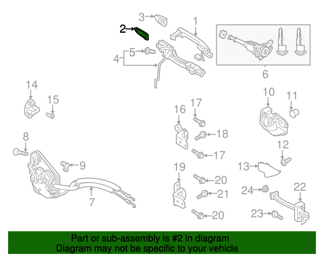 KD53-59-414 - Seat(L) Handle-Outer | Mazda Parts Factor