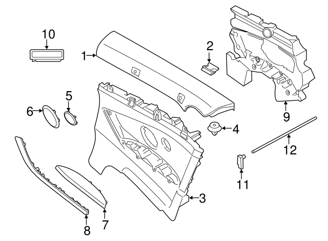 51-43-7-395-480 - Lower Quarter Trim - 2014-2020 BMW | BMWPartsHub