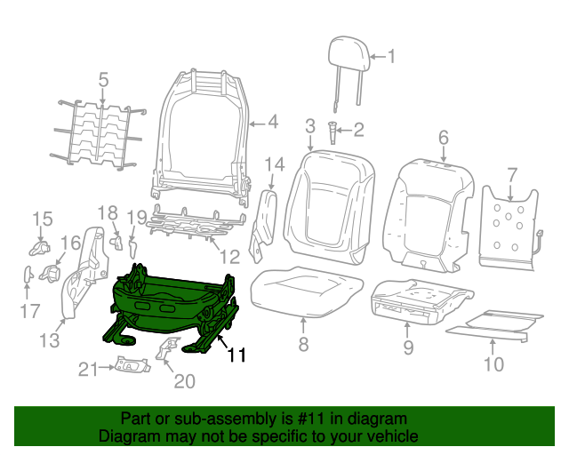 2017-2021 Jeep Compass Adjuster 68249692AH | TascaParts.com