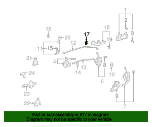 69749-12040 - Lock Rod Clamp - 1991-2001 Toyota | OEM Genuine Toyota Parts