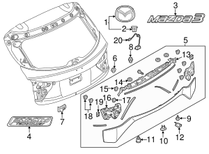 1995-2018 Mazda Finish Molding Clip KA80-51-RE5A | RealMazdaParts.com