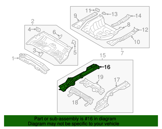 65720-F3000 - Rear Rail - 2017-2020 Hyundai Elantra | Joseph Airport ...