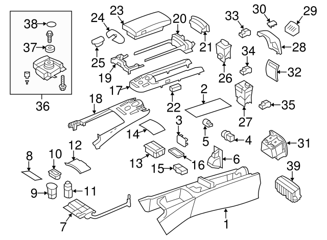 221-813-00-14 - Cup Holder - 2010-2013 Mercedes-Benz | BuyMercedesPartsNow
