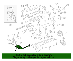 221-680-14-10 - Console Compartment 2010-2013 Mercedes-Benz ...