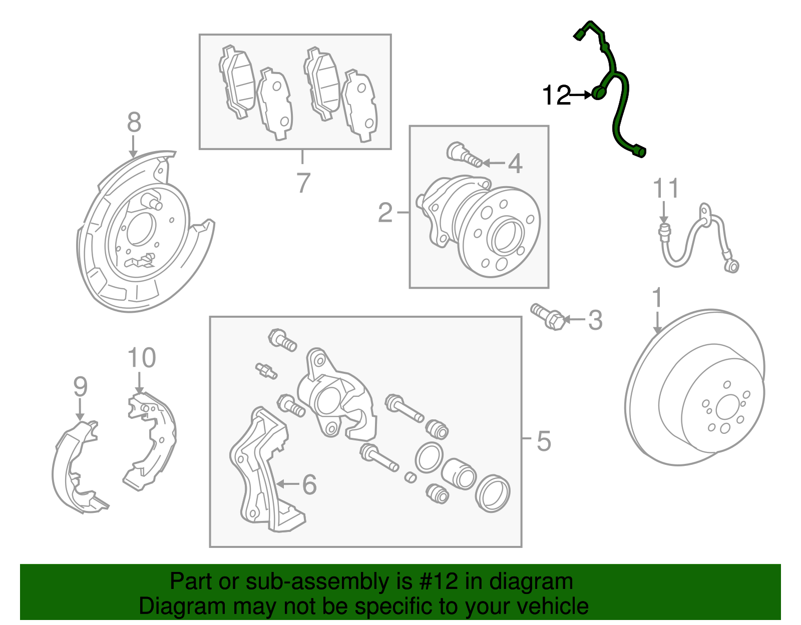 2009-2015 Toyota Venza ABS Sensor 89516-0T010 | Toyota Parts Center