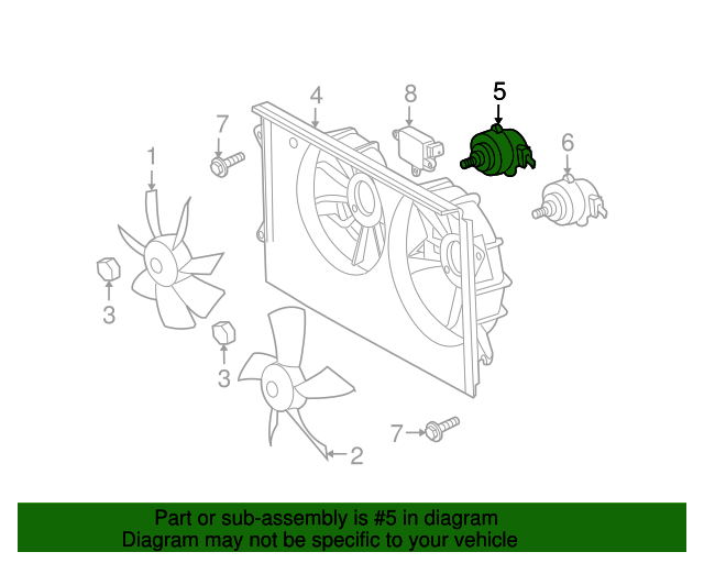 16363-0P030 - Fan Motor - 2007-2018 Lexus ES350 | DiscMonster