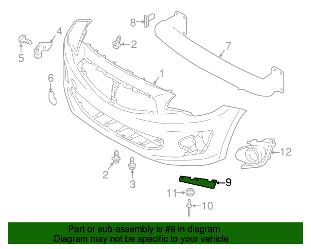 6512A445 - Lower Deflector 2014-2020 Mitsubishi | Mitsubishi Direct Parts