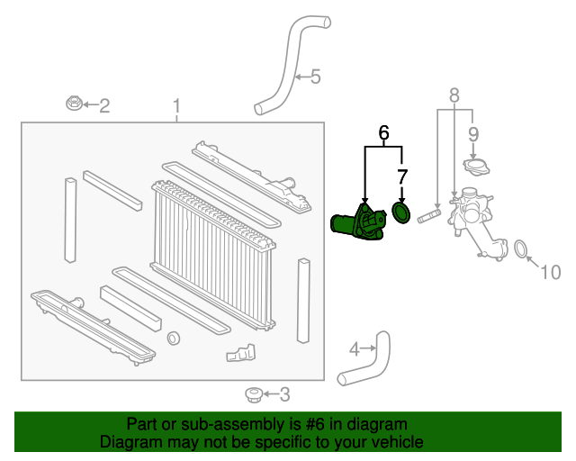 16031-31020 - Engine Coolant Thermostat Kit 2006-2018 Lexus ...