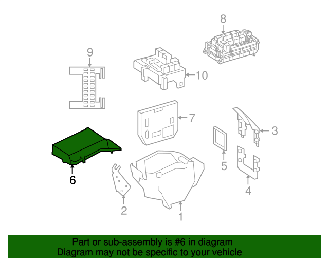 2007-2014 Mercedes-Benz Fuse Box Cover 221-540-11-82 | AutoNationParts.com