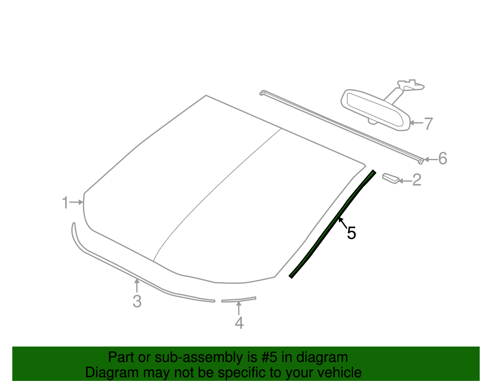 73125-TR0-A01 - Molding Front Windshield Side - 2012 Honda Civic | Honda Car Parts Direct