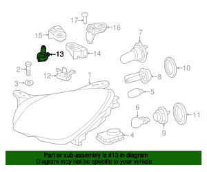 172-820-03-14 - Headlight Bracket 2012-2016 Mercedes-Benz ...