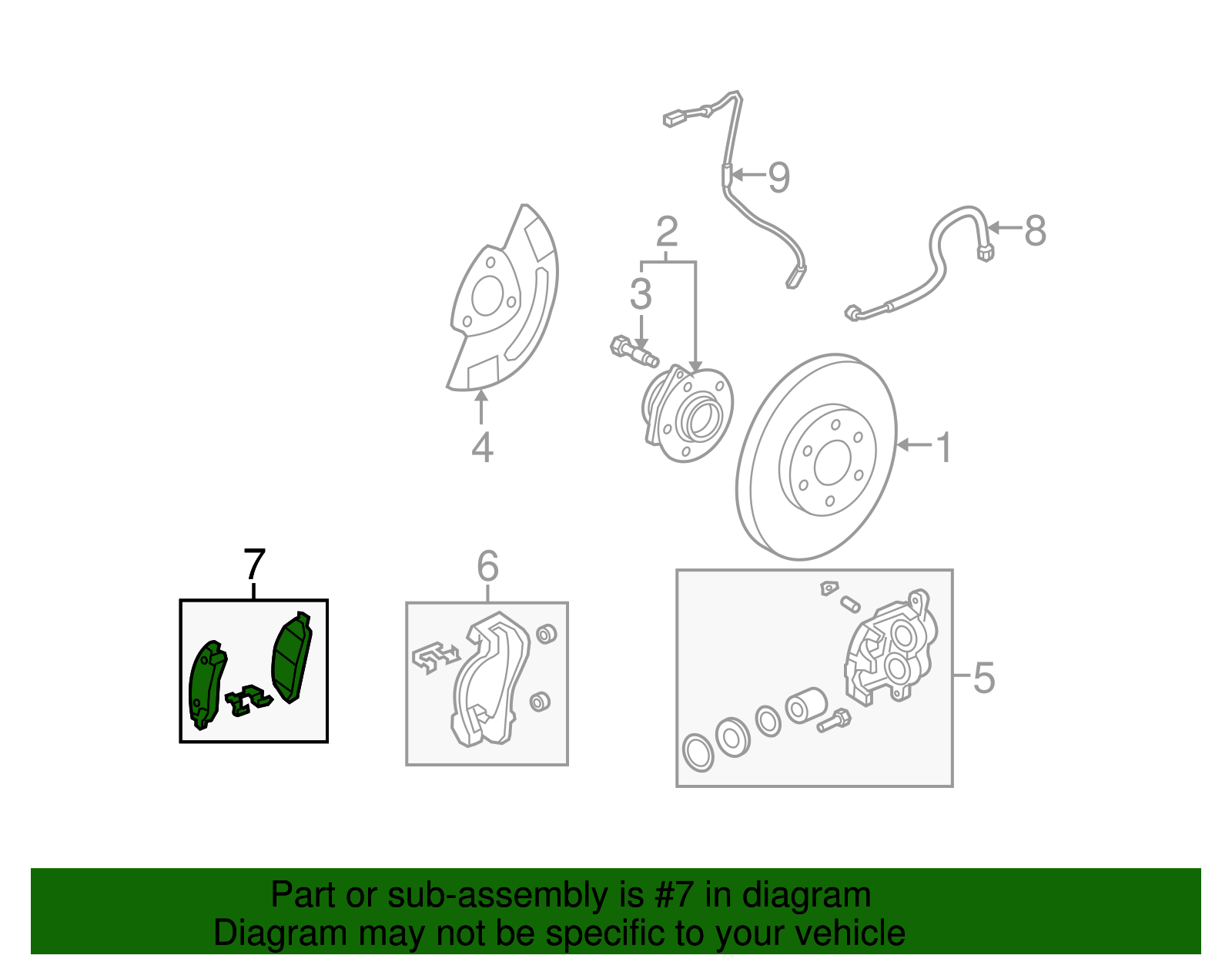 2007-2017 GM Front Disc Brake Pad Set 19421474 GM | GMPartsDirect.com