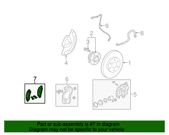 2007-2017 GM Front Disc Brake Pad Set 19421474 | GM Parts Center