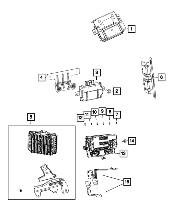 MOPAR GENUINE BODY CONTROLLER MODULE - 68303100AD - 68303100AD | Mopar ...